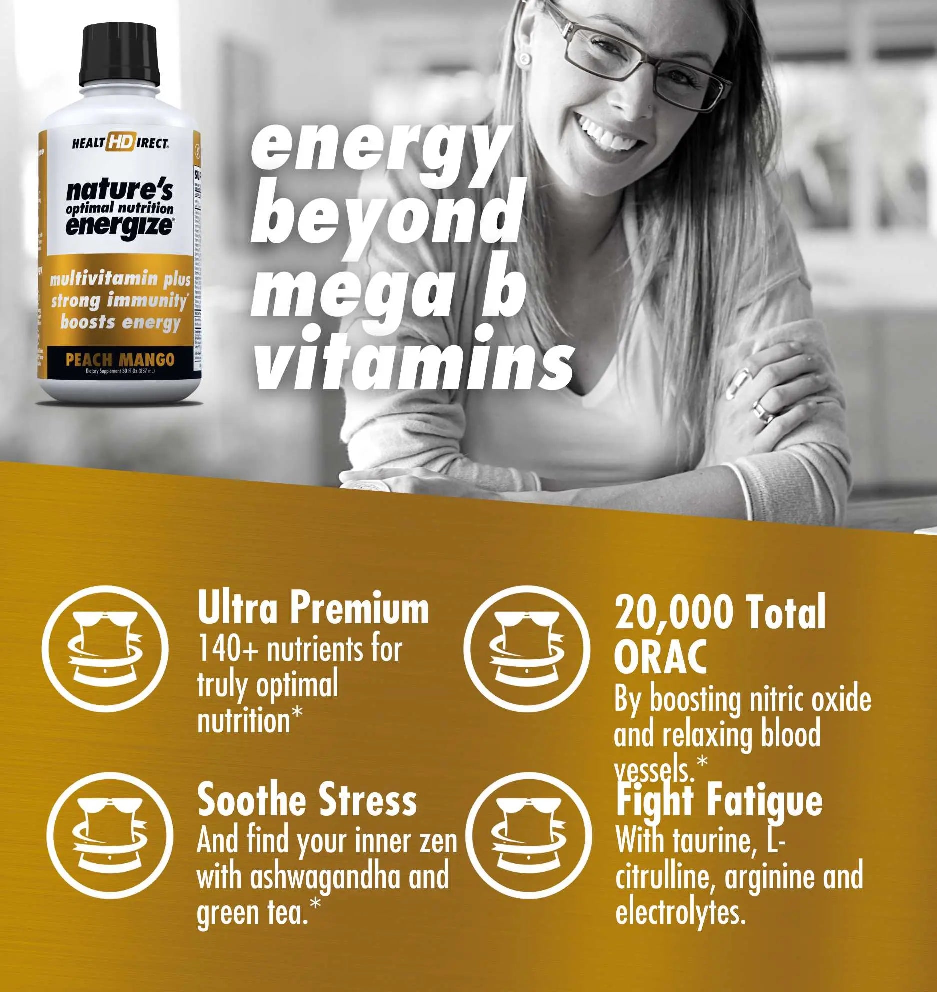 Nature's Optimal Nutrition® Energize - Vitamin Energy Supplement
